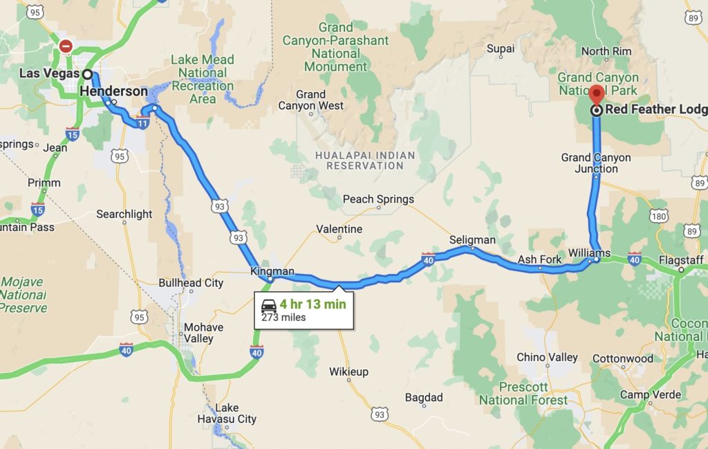 Grand Canyon Itineraries - Red Feather Lodge Grand Canyon